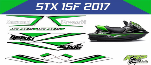 KAWASAKI STX-15 F 2017 Graphics / Decal / Sticker Kit | KRP Signs ...