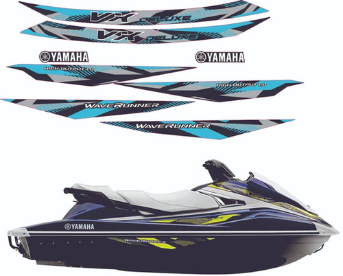 YAMAHA WAVERUNNER VX DELUXE 2017 HO 1.0 Graphics / Decal / Sticker Kit ...