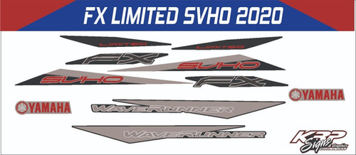 YAMAHA WAVERUNNER FX SVHO LIMITED 2020 Graphics / Decal / Sticker Kit ...
