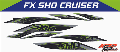 YAMAHA WAVERUNNER FX SHO 2008 Graphics/ / Sticker Kit GREEN | KRP Signs ...