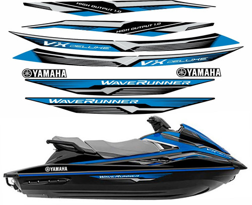 YAMAHA WAVERUNNER VX DELUXE 2018 HO 1.0 Graphics / Decal / Sticker Kit ...