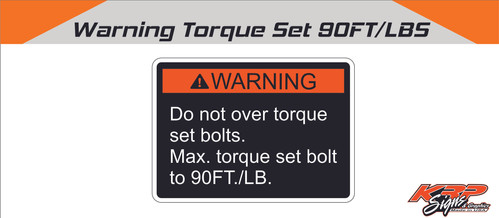 Warning Torque Set Decals Set of 50 | KRP Signs & Graphics