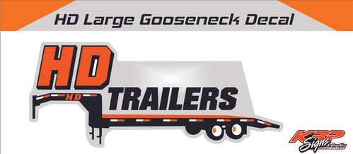HD Large Gooseneck Decals Set of 2 (Left) | KRP Signs & Graphics
