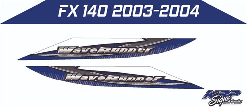 YAMAHA WAVERUNNER FX 140 2003 - 2004 Graphics / Decal / Sticker HULL ...