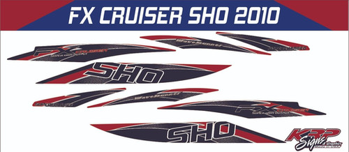 YAMAHA WAVERUNNER FX CRUISER SHO 2010 Graphics /Decal / Sticker Kit RED ...