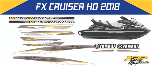 YAMAHA WAVERUNNER FX CRUISER HO 2018 Graphics / Decal / Sticker Kit ...