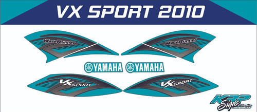 YAMAHA WAVERUNNER VX SPORT 2010 Graphics / Decal / Sticker Kit TEAL ...