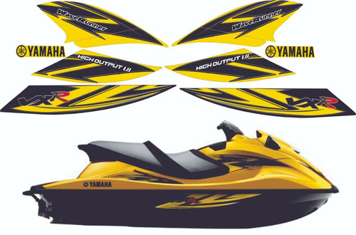YAMAHA WAVERUNNER VXR HO 2013 Yellow Graphics / Decal / Sticker Kit ...