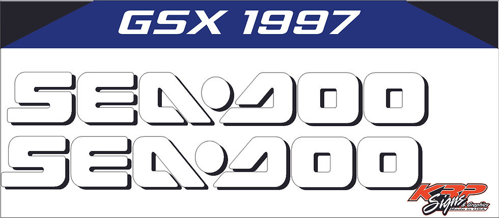 SEADOO GSX 1997 Hull Decals Graphics / Decal / Sticker Kit | KRP Signs ...