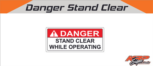 Danger Stand Clear Decals Set of 50 | KRP Signs & Graphics