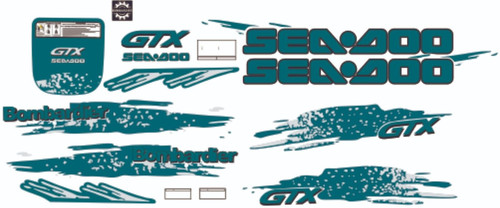SEADOO GTX 1996 Graphics / Decal / Sticker Kit CUSTOM GREEN | KRP Signs ...
