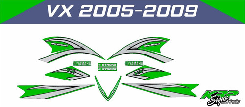 YAMAHA WAVERUNNER VX 2005-2009 Graphics / Decal / Sticker GREEN | KRP ...