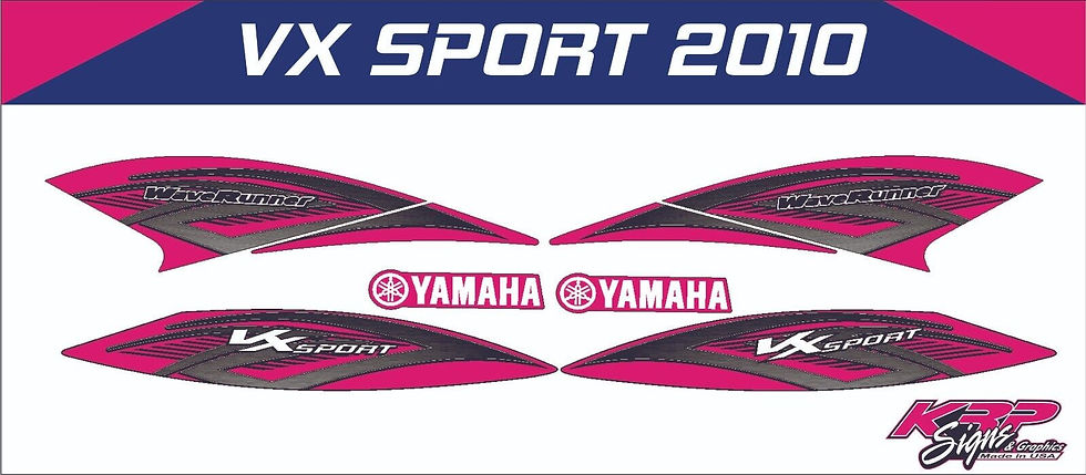 YAMAHA WAVERUNNER VX SPORT 2010 Graphics / Decal / Sticker Kit PINK ...