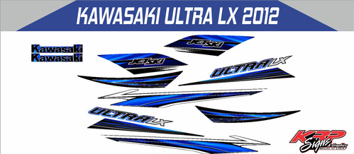 KAWASAKI Ultra LX 2012 Graphics / Decal / Sticker Kit Blue | KRP Signs ...