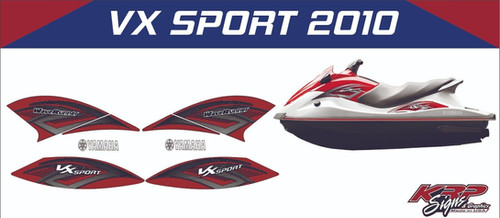 YAMAHA WAVERUNNER VX SPORT 2010 Graphics / Decal / Sticker Kit RED ...