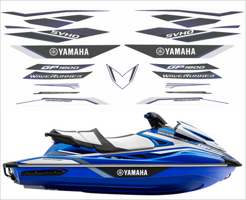 YAMAHA WAVERUNNER GP 1800 2017 Graphics / Decal / Sticker Kit BLUE ...