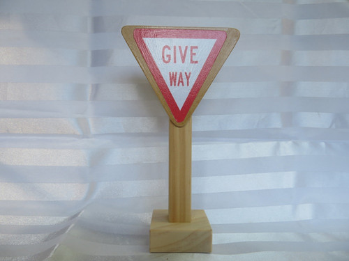 “GIVE WAY” TRAFFIC SIGN | The Wooden Wheel
