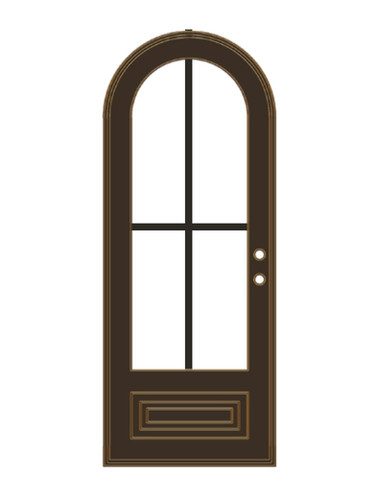 4 Light - Single Door - Full Radius Top - Bottom Panel | Tuscan Iron ...