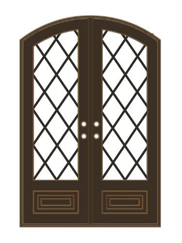 Tudor - Wrought Iron Door - Eyebrow Top - Bottom Panel | Tuscan Iron ...