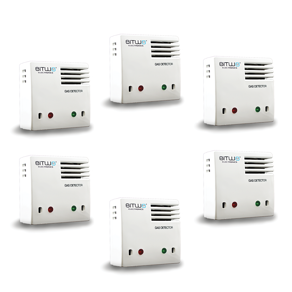 6 Piezas:Detector De Gas Lp Natural Y Monoxido De Carbono | Bitwo ...