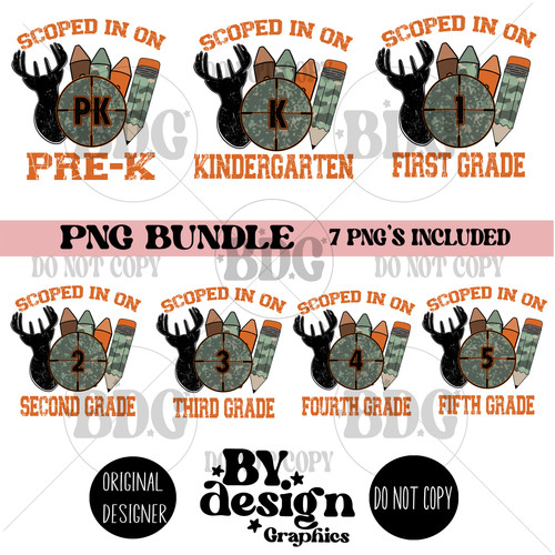 Scoped In School PNG Bundle | BY Design Graphics
