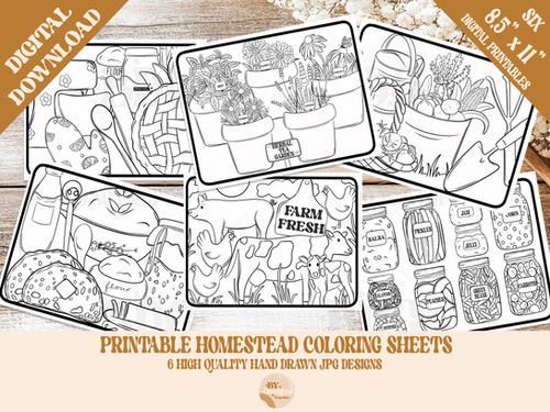 Homestead Coloring Sheets | BY Design Graphics