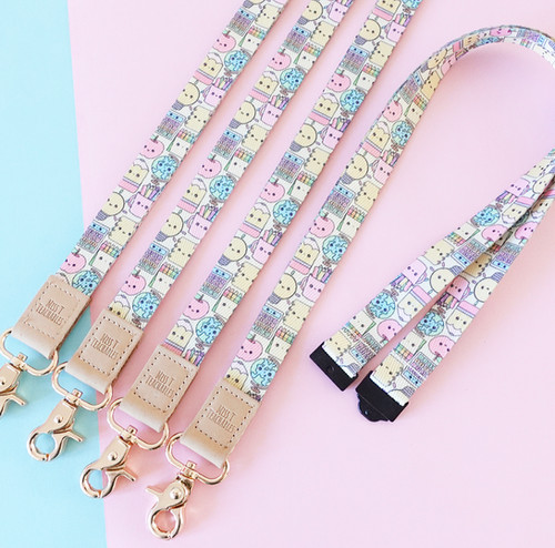 Smiling Stationery Fabric Lanyard | Miss T Teachables