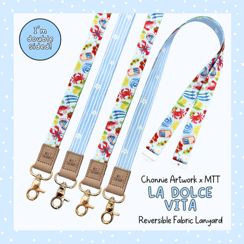 La Dolce Vita Reversible Fabric Lanyard (Chonnie x MTT) | Miss T Teachables