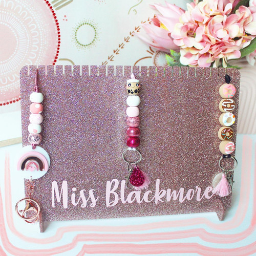 Rose Gold Desk Lanyard Organiser | Miss T Teachables