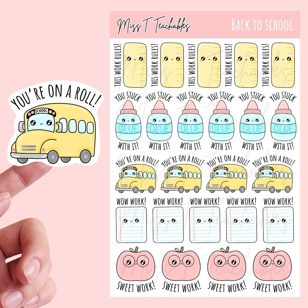 'Back to School' Teacher Sticker Pack | Miss T Teachables