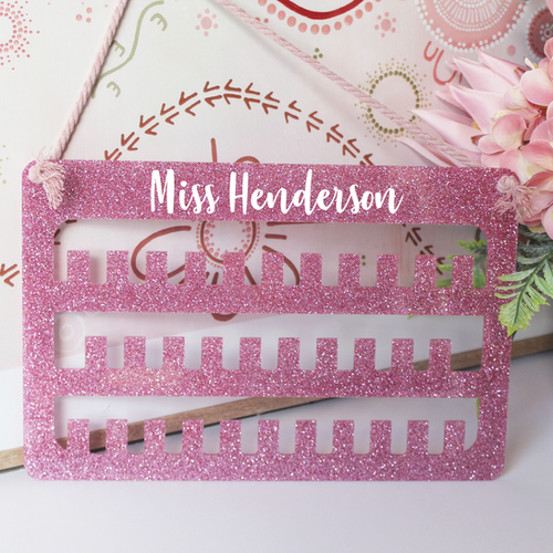Pink Horizontal Lanyard Organiser | Miss T Teachables