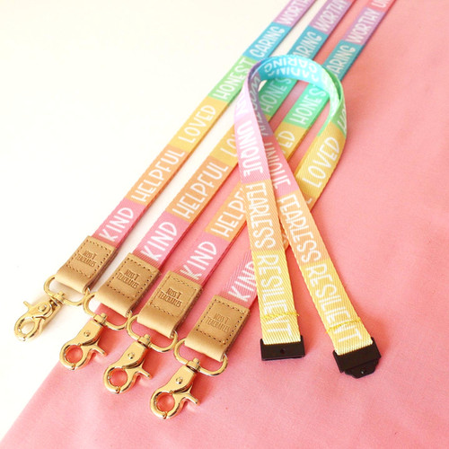 Positive Affirmations Fabric Lanyard | Miss T Teachables