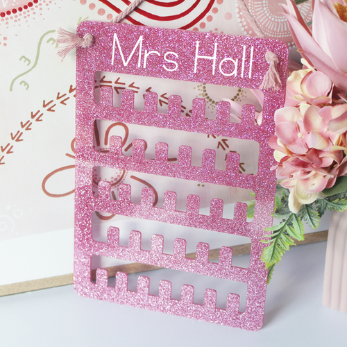 Pink Vertical Lanyard Organiser | Miss T Teachables
