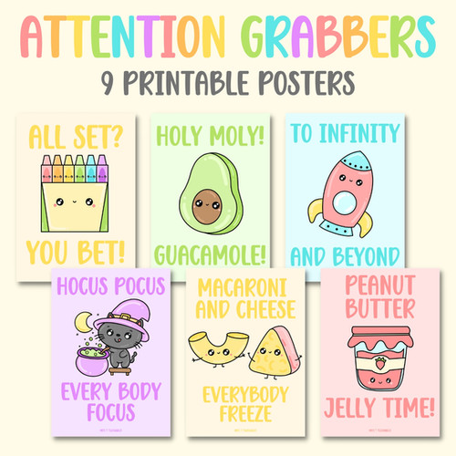 Digital Attention Grabber Posters | Miss T Teachables