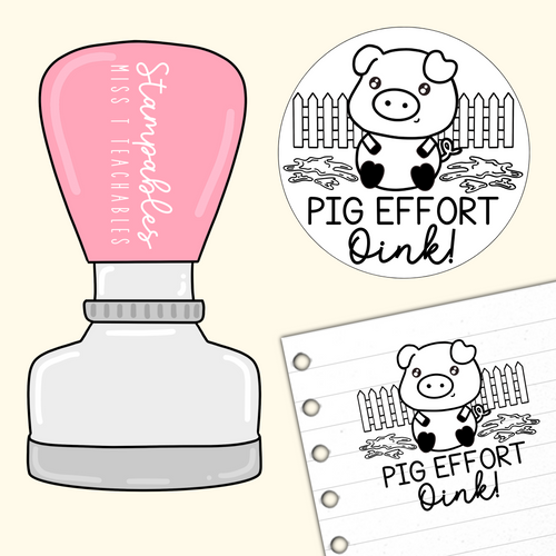Pig Effort Teacher Stamp | Miss T Teachables