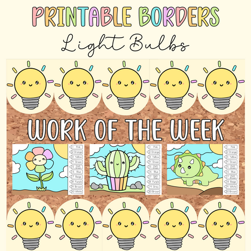 Digital Lightbulb Borders | Miss T Teachables