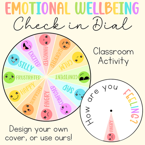 Digital Emotional Wellbeing Check In Dial | Miss T Teachables
