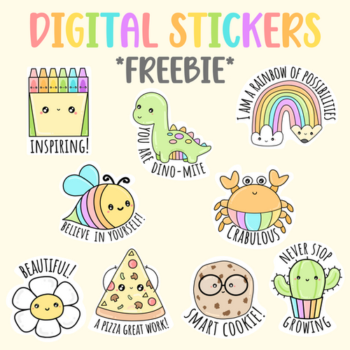 *FREEBIE* Digital Stickers | Miss T Teachables