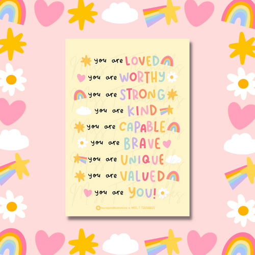 Affirmations Poster (LJI X MTT) | Miss T Teachables