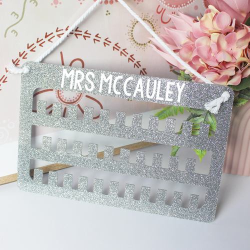 Silver Horizontal Lanyard Organiser | Miss T Teachables