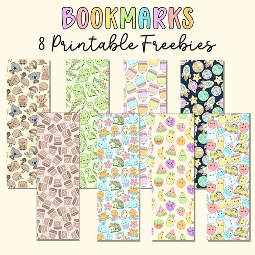 *FREEBIE* Printable Bookmarks | Miss T Teachables