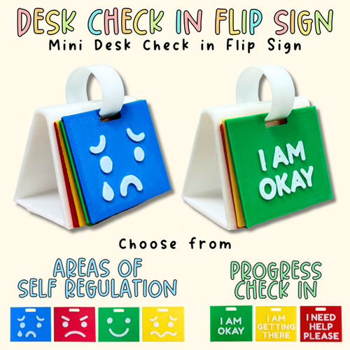 Desk Check In Flip Sign | Miss T Teachables
