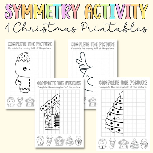 Digital Christmas Symmetry Activity | Miss T Teachables