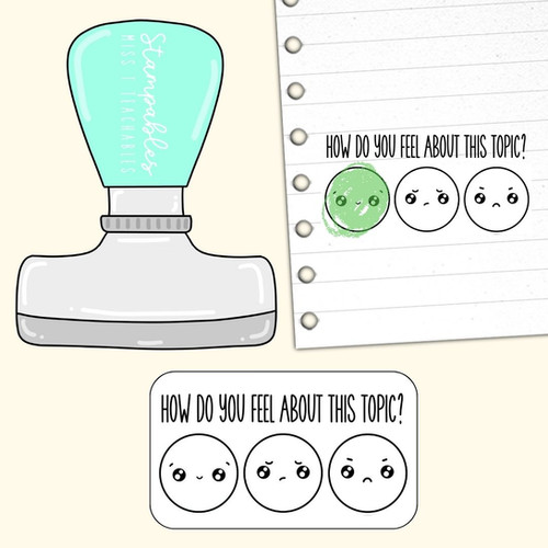 How Do You Feel (Custom Text) Teacher Stamp | Miss T Teachables