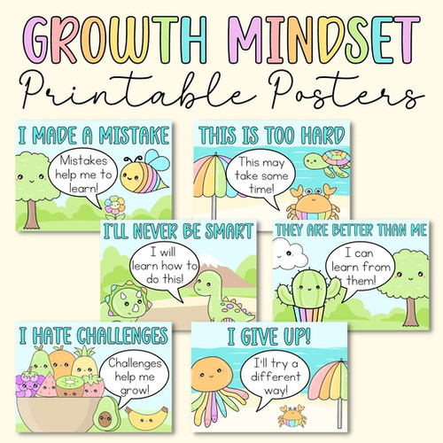 Digital Growth Mindset Posters | Miss T Teachables