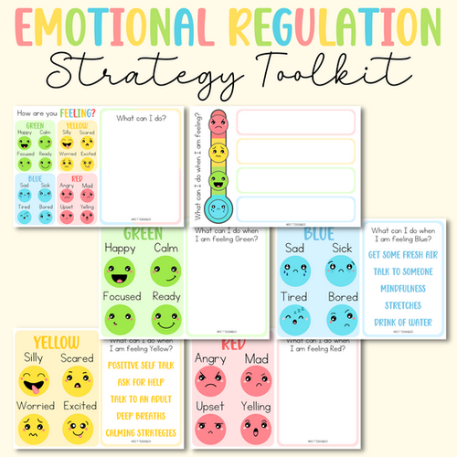 Digital Emotional Regulation Strategy Toolkit | Miss T Teachables