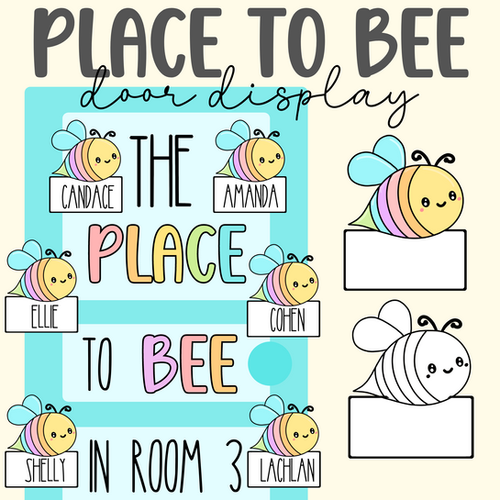 Digital Place to Bee Door Display (Editable) | Miss T Teachables