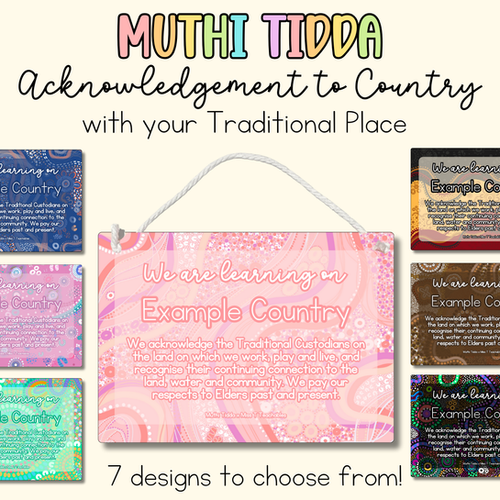 Muthi Tidda Acknowledgement to Country Sign with Traditional Place ...