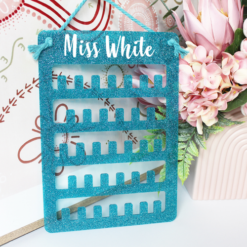 Blue Vertical Lanyard Organiser | Miss T Teachables
