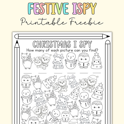 *FREEBIE* Digital Christmas iSpy | Miss T Teachables